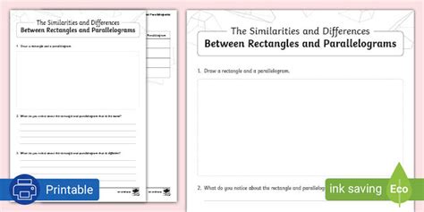 The Similarities And Differences Between Rectangles And Parallelograms