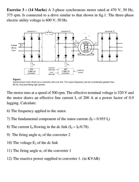 solved exercise 3 14 marks a 3 phase synchronous motor