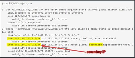 How To Add A Secondary Ip Address On Linux Rhel 7 And 8