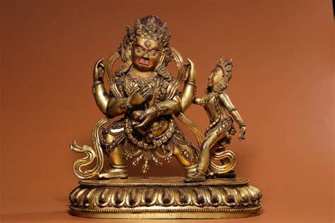 Ming Dynasty Daming Yongle Year Shi Bronze Gilt Double Body Big