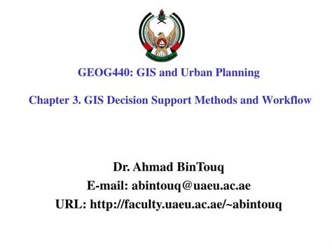 PPT GEOG440 GIS And Urban Planning Chapter 3 GIS Decision Support Methods And Workflow