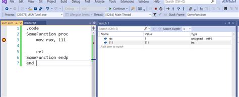 what s wrong with visual code add watching assembly code stack overflow