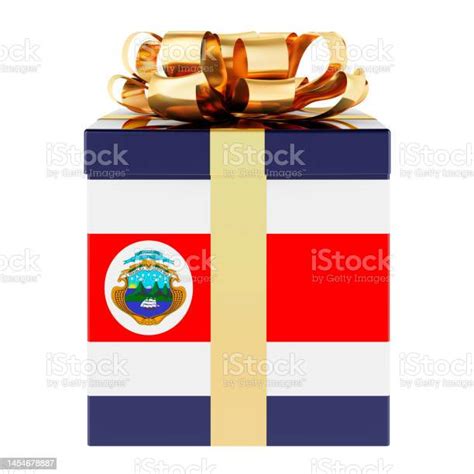 코스타리카 국기가 있는 선물 상자 코스타리카의 휴일 개념 3d 렌더링 3차원 형태에 대한 스톡 사진 및 기타 이미지 3차원 형태 개념 개념과 주제 Istock