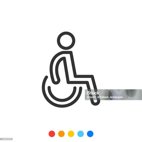 핸디캡 라인 아이콘 단순 라인 심볼 벡터 및 일러스트레이션을 비활성화했습니다 장애인 표시에 대한 스톡 벡터 아트 및 기타 이미지 장애인 표시 표지판 0명 Istock