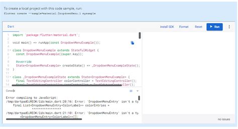 Bug In Dropdown Sample · Issue 118255 · Flutterflutter · Github