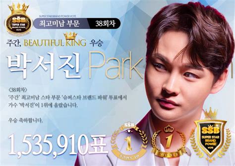 박서진 38회차 K Pop 킹·남자 가수·예능 셀럽·트로트가왕전·최고미남 부문 슈퍼스타 브랜드 파워 투표 1위 슈퍼스타