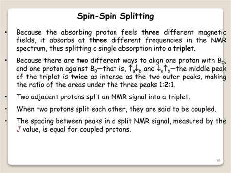 Nmr Spin Spin Coupling PPTX Chemistry Science