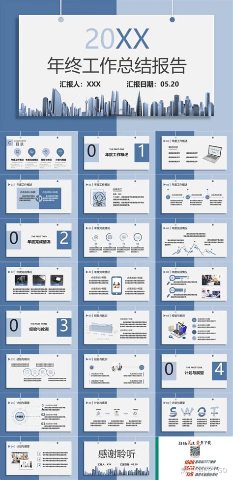 6套商务感十足年终总结ppt模板，都是经典实用的工作计划汇报ppt 知乎