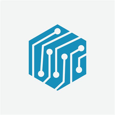 Hexagon Network Technology Logo Design Inspiration 14030170 Vector Art