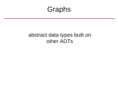 ppt graphs abstract data types built on other adts graphs in computing typically interested