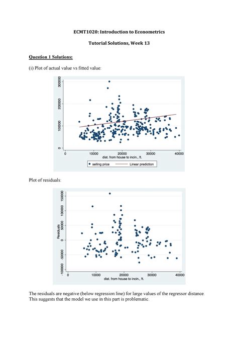 Tut W13 Sol Tut13 Ecmt1020 Introduction To Econometrics Tutorial