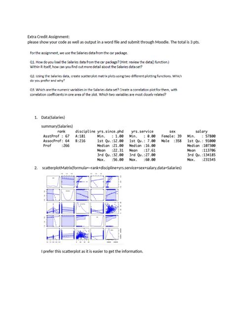 Extra Credit Assignment Pdf