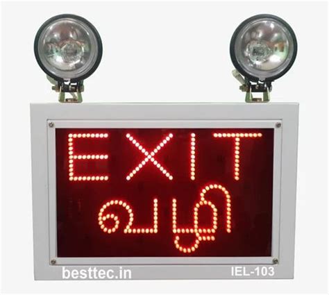 BEST Industrial Emergency Light Emergency Exit Sign 40 X 10 X 30 Cm At 4100 Piece In Tiruppur