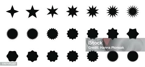 스타버스트 배지 세트 별 모양 아이콘입니다 스티커 가격표 햇살 배지 판촉 배지 및 쇼핑 라벨 세트 벡터 일러스트 레이 션입니다 가격에 대한 스톡 벡터 아트 및 기타 이미지