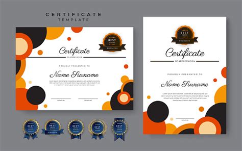 고급 배지와 현대적인 라인 패턴이있는 업적 테두리 템플릿의 현대 파란색 인증서 수상 비즈니스 및 교육 요구 사항 0명에 대한 스톡 벡터 아트 및 기타 이미지 Istock