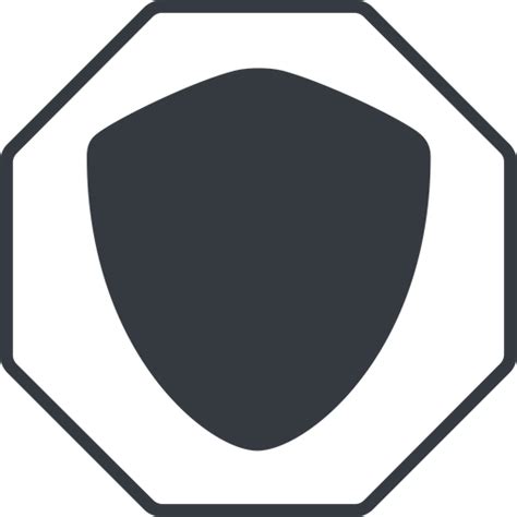 Shield Solid Icon By Friconix Fi Otluxl Shield Solid Thin Line Octagon Safe Shield Protection