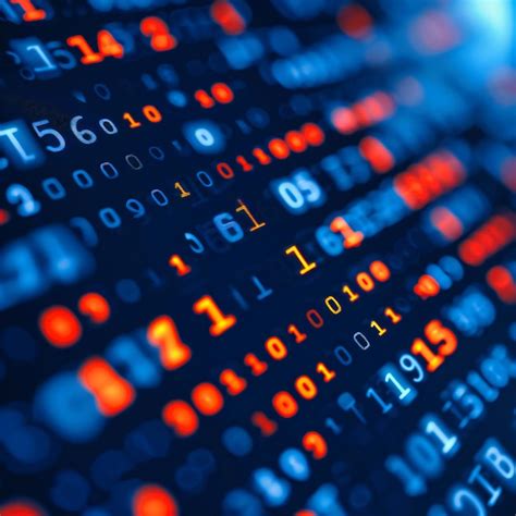 Blue Binary Code In Digital Technology Cybersecurity And Data Concept In A Computer Screen