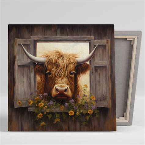 Highland Cow Wall Art Canvas Or Poster Highland Cow Wall Decor Home