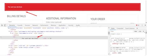 the card was declined invalid card number message edit · issue 24342 · woocommerce