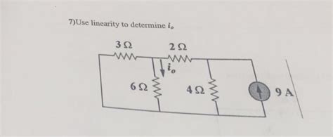 solved use linearity to determine i o