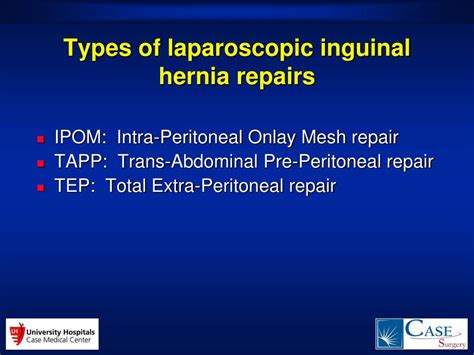 Ppt Laparoscopic Versus Open Inguinal Hernia Repair Powerpoint
