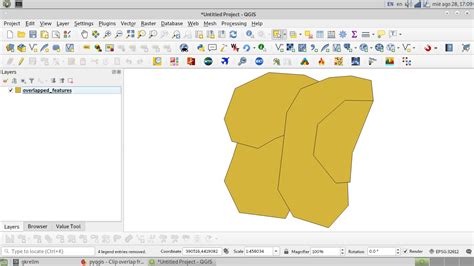 Pyqgis Clip Overlap From Polygons Geographic Information Systems