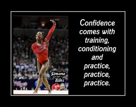 Inspirational Simone Biles Confidence Gymnastics Quote Poster