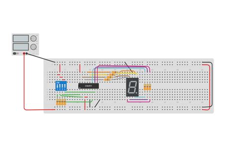 circuit design decodificador bcd a 7 segmentos tinkercad