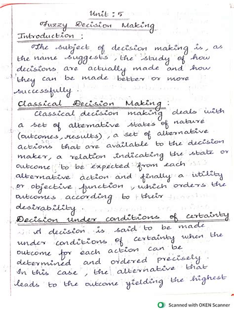 Fuzzy Mathematics Unit 5 Pdf