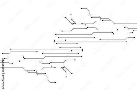 Abstract Futuristic Circuit Board Illustration Circuit Board With Various Technology Elements