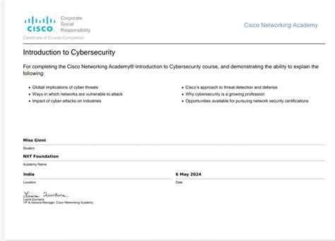 Ginni Rajput On Linkedin Cybersecurity Cisco Cisconetworkingacademy Niitfoundation…