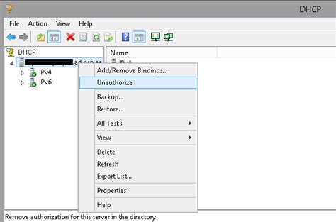 Removing DHCP Server On Windows Server Azure Pro