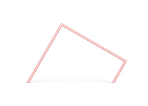 Abstract Pink Angled Arch Column Geometric Basic Foundation Expo Presentation 3d Realistic