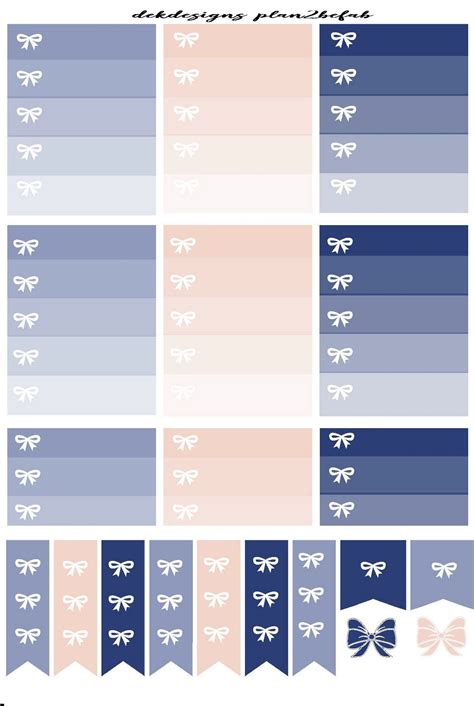 Cute Bow And Ribbon Printable Planner