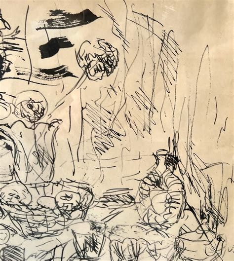 Joyce Treiman Original California Figurative Abstract Still Life Ink