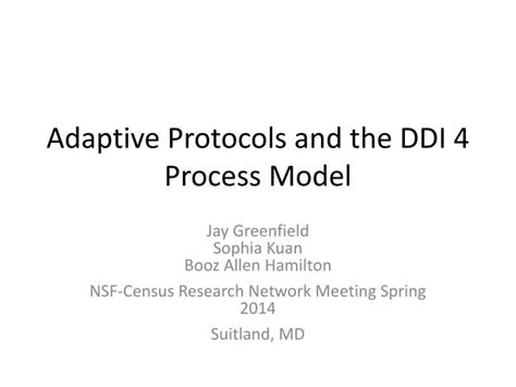 Ppt Adaptive Protocols And The Ddi 4 Process Model Powerpoint