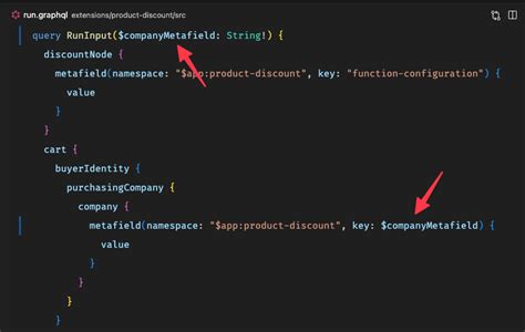 Is It Possible To Use Input Graphql Variables In A Discount Function For Company Metafield Key