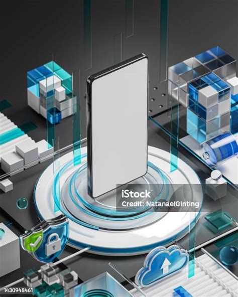 스마트 폰 템플릿 모형 하이테크 개념 미래 지향적 인 네트워크 시스템 3d 렌더링 0명에 대한 스톡 사진 및 기타 이미지 0명 개념 개념과 주제 Istock