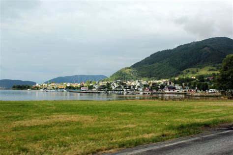 View Of Uskedal Village In Kvinnherad Municipality In Vestland County