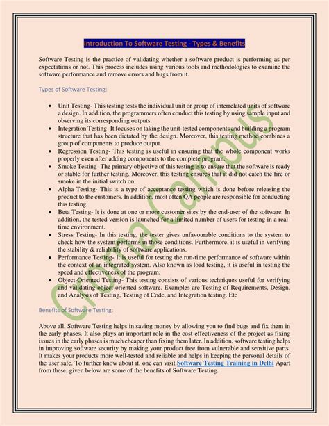 Ppt Introduction To Software Testing Types And Benefits Powerpoint Presentation Id 11478485