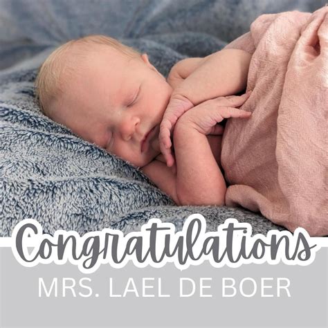 Grace Christian School Pei Congratulations To Mrs Lael De Boer And