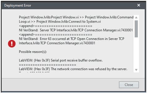 Veristand Deployment Error Ni Community