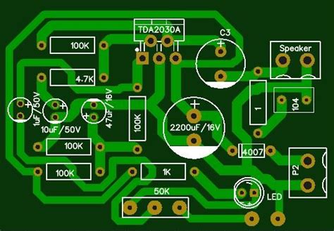 Tda2030 Bridge Amplifier Circuit Diagram With Pcb 35w Rms Artofit