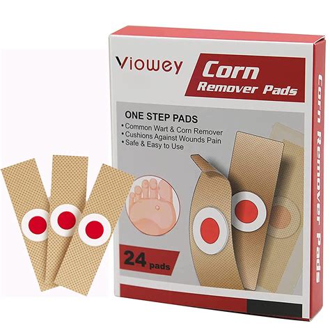 Viowey 24pads Corn Remover Pads Wart Remover Foot Corn Remover Patch