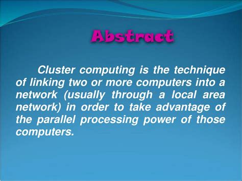 Ppt Cluster Computing Powerpoint Presentation Free Download Id6258903 Ppt Cluster Computing Powerpoint Presentation Free Download Id6258903