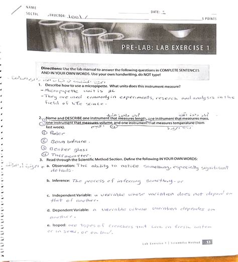 Pre Lab Exercise NAME SL L L L DATE