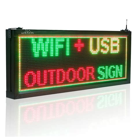 P10 Outdoor Waterproof Led Sign Wifi Storefront Message Board Open Sign Programmable Scrolling