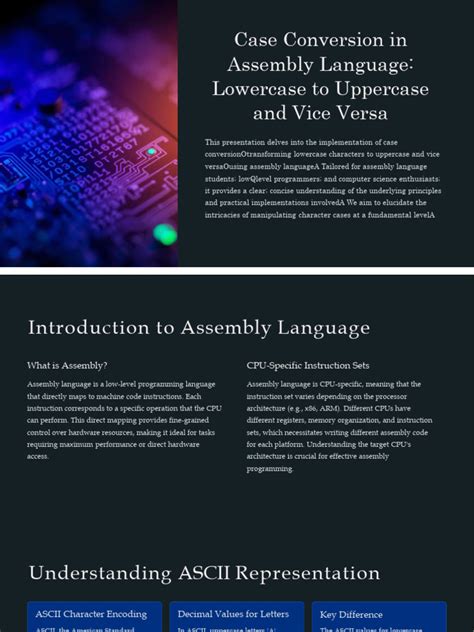 Case Conversion In Assembly Language Lowercase To Uppercase And Vice Versa Pdf Assembly