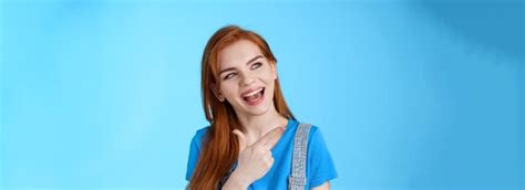 Premium Photo Sassy Goodlooking Dreamy Redhead Female Student