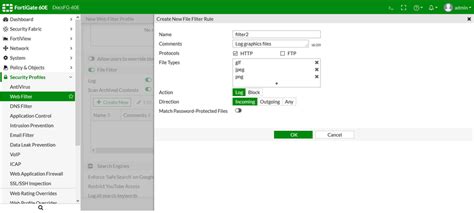 Technical Tip File Filter On Webfilter Profile Fortinet Community
